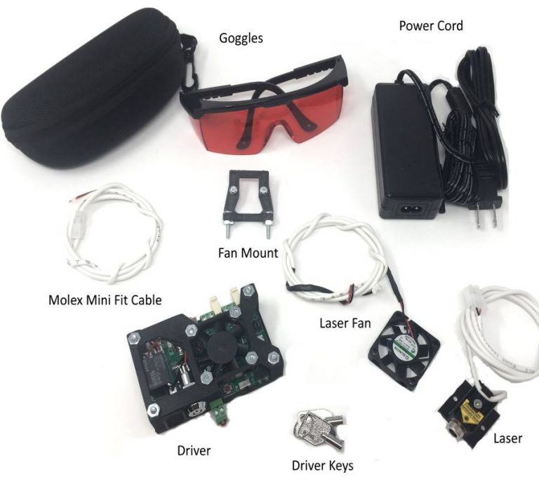 0.5W 405nm Laser and 2.5amp Safety Compliant Driver Kit - J Tech ...