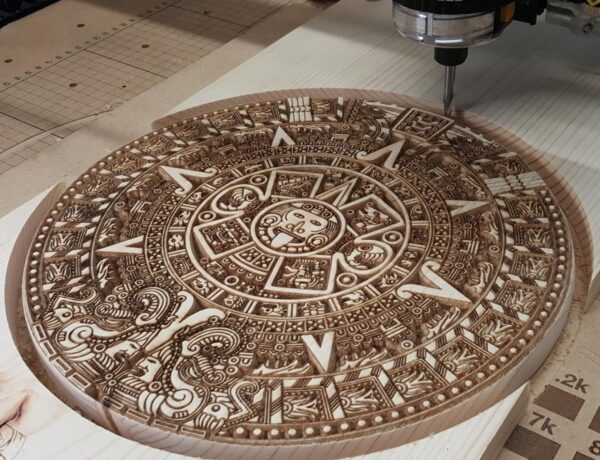 Aztec Calendar Made Using VCarve Pro and a J Tech Laser for Sale