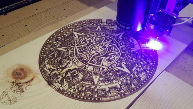 Aztec Calendar Made Using VCarve Pro and a J Tech Laser for Sale