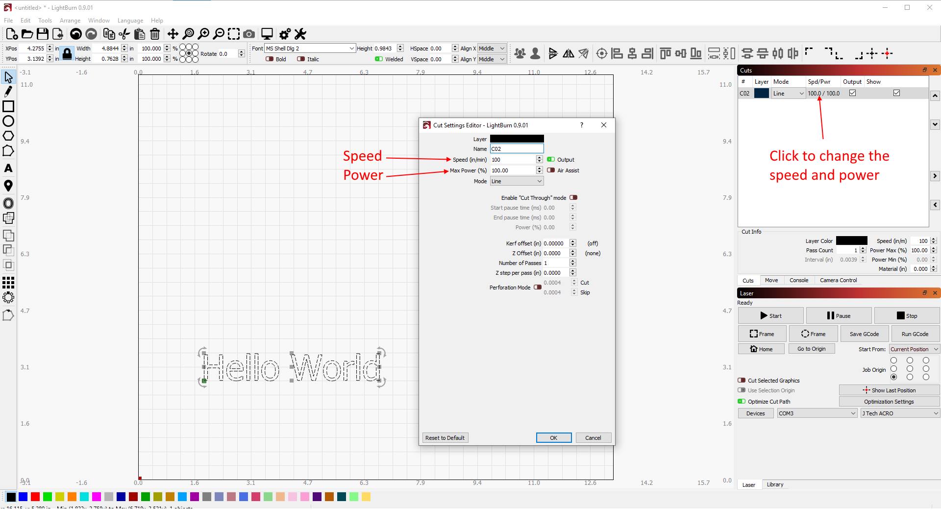 Using Lightburn on Shapeoko3 and X Carve Machines - J Tech Photonics, Inc.