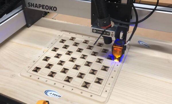 Vectric Hybrid Laser and Router Project - Chess Board - J Tech ...