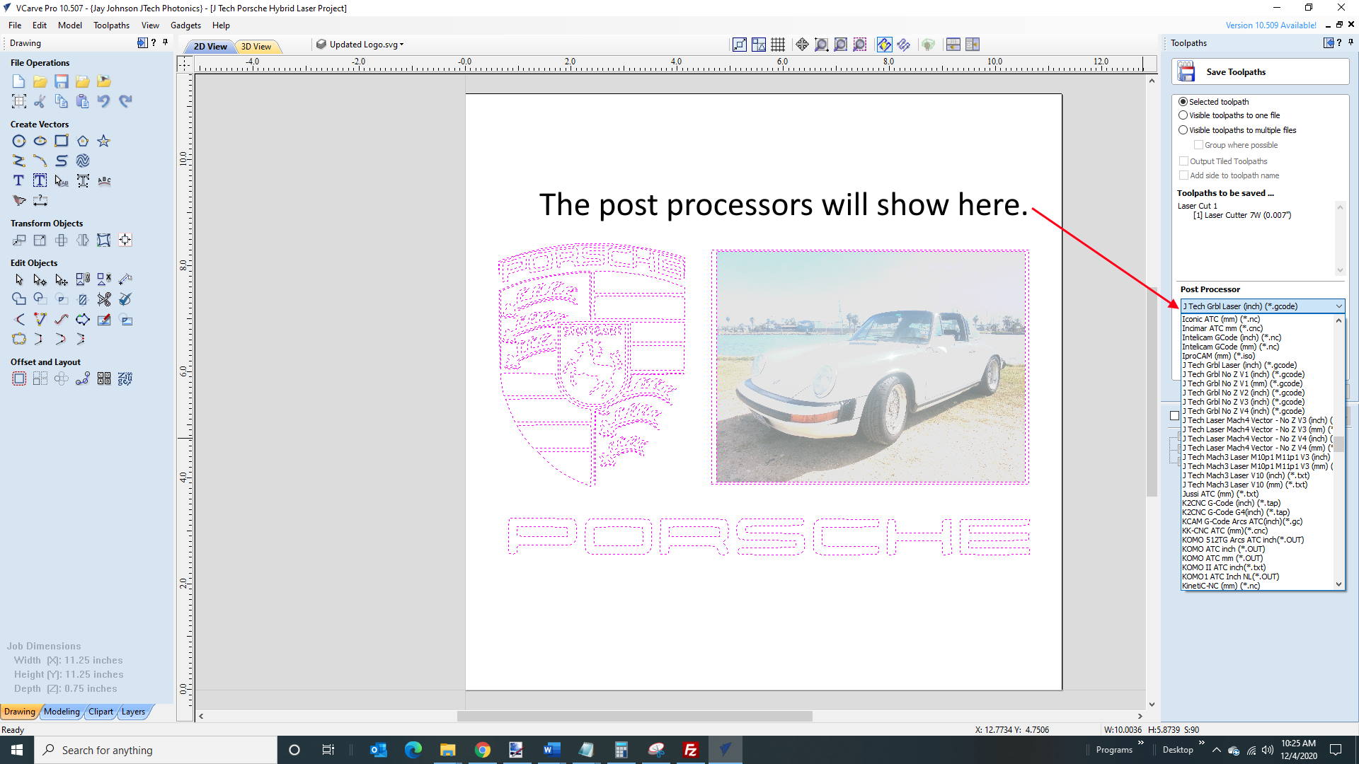 Vectric Laser Module Post Processors - J Tech Photonics, Inc.