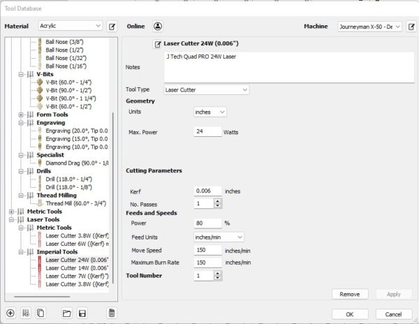 Vectric Laser Module Post Processors J Tech Photonics Inc